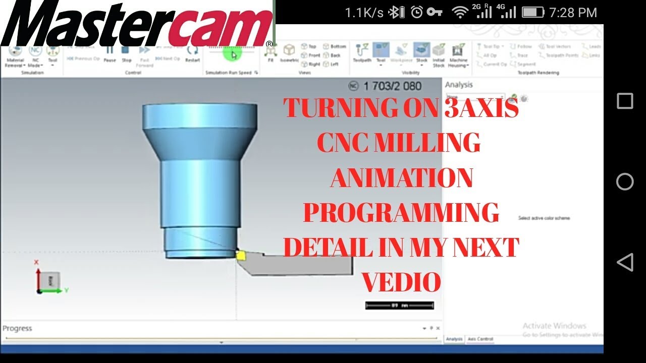 TURNING ON 3 AXIS MILLING - YouTube