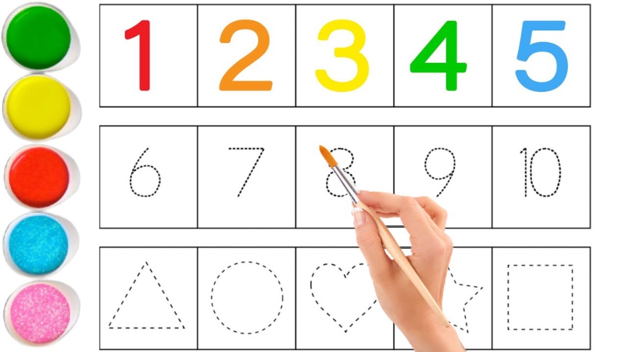 123- counting numbers 123.Learning video for kids. abcd||1234...number ...