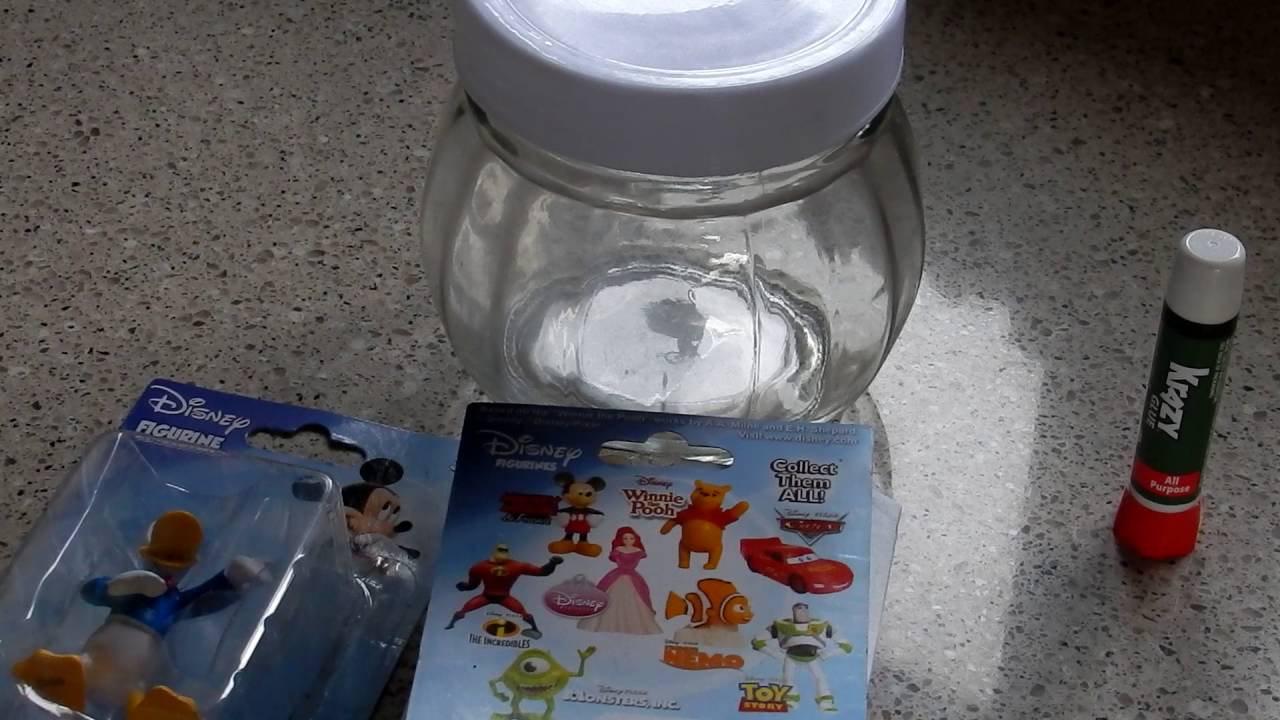 Disney DIY Simple Craft Ideas - Mickey Mouse - Goofy Jar - YouTube