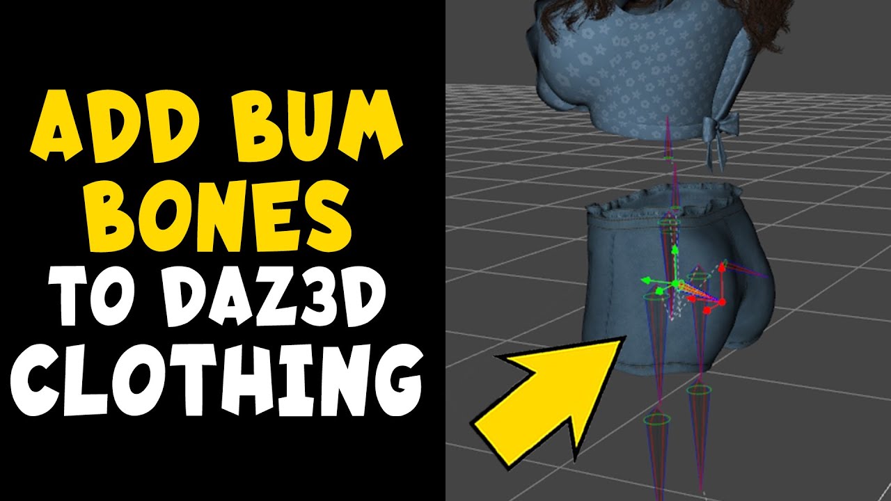 Add Butt Bones to Daz3D Clothing Part #2 (for Jiggly Bum Physics in Unreal UE5) - YouTube