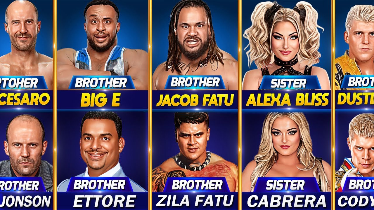 WWE Brothers and Sisters in Real Life 2025 - YouTube