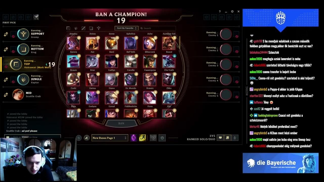 2024. 07. 26. - [HUN] BIG Vizicsacsi - challenger soloq! - YouTube