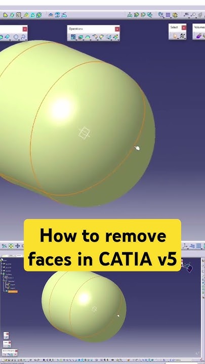 How to remove faces in CATIA v5 #catiav5 #tutorial #surfacemodelling - YouTube