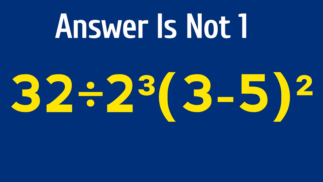 Most People Get This Math Problem Wrong! | Can You Solve It? - YouTube