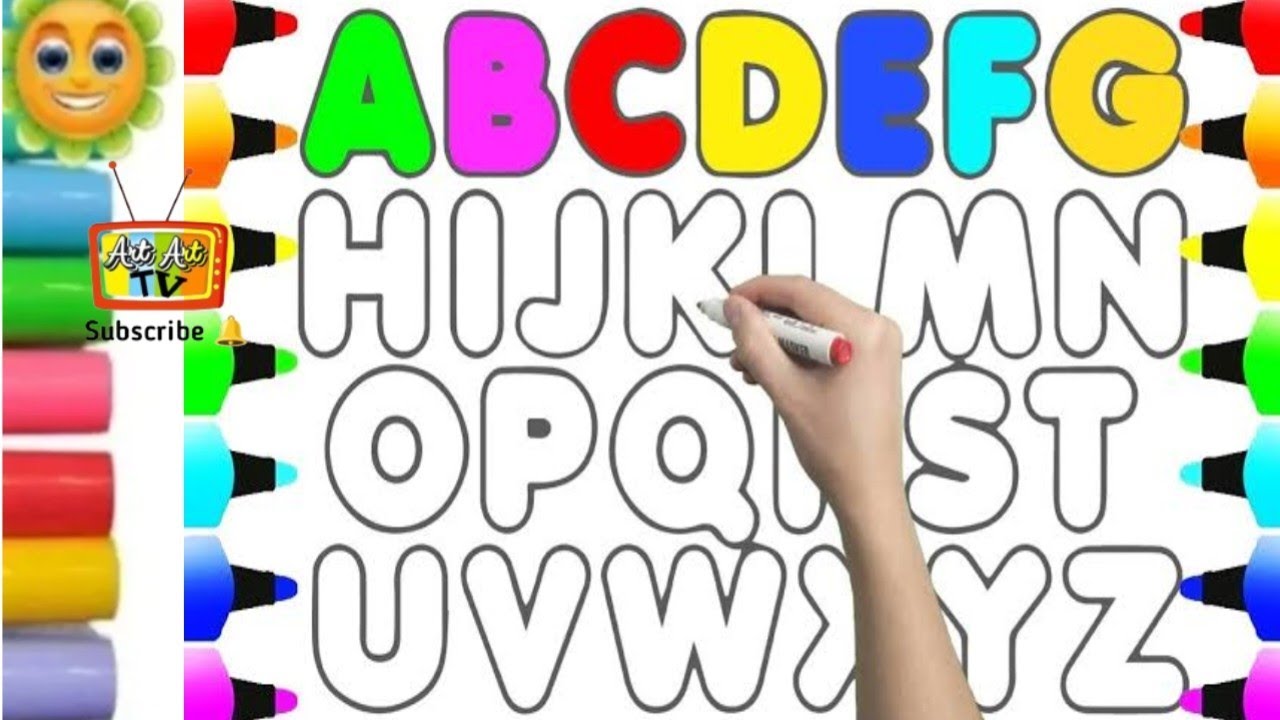 Abc Drawing Easy step by step for kids |learn ABC|ABC drawing|Art Art ...