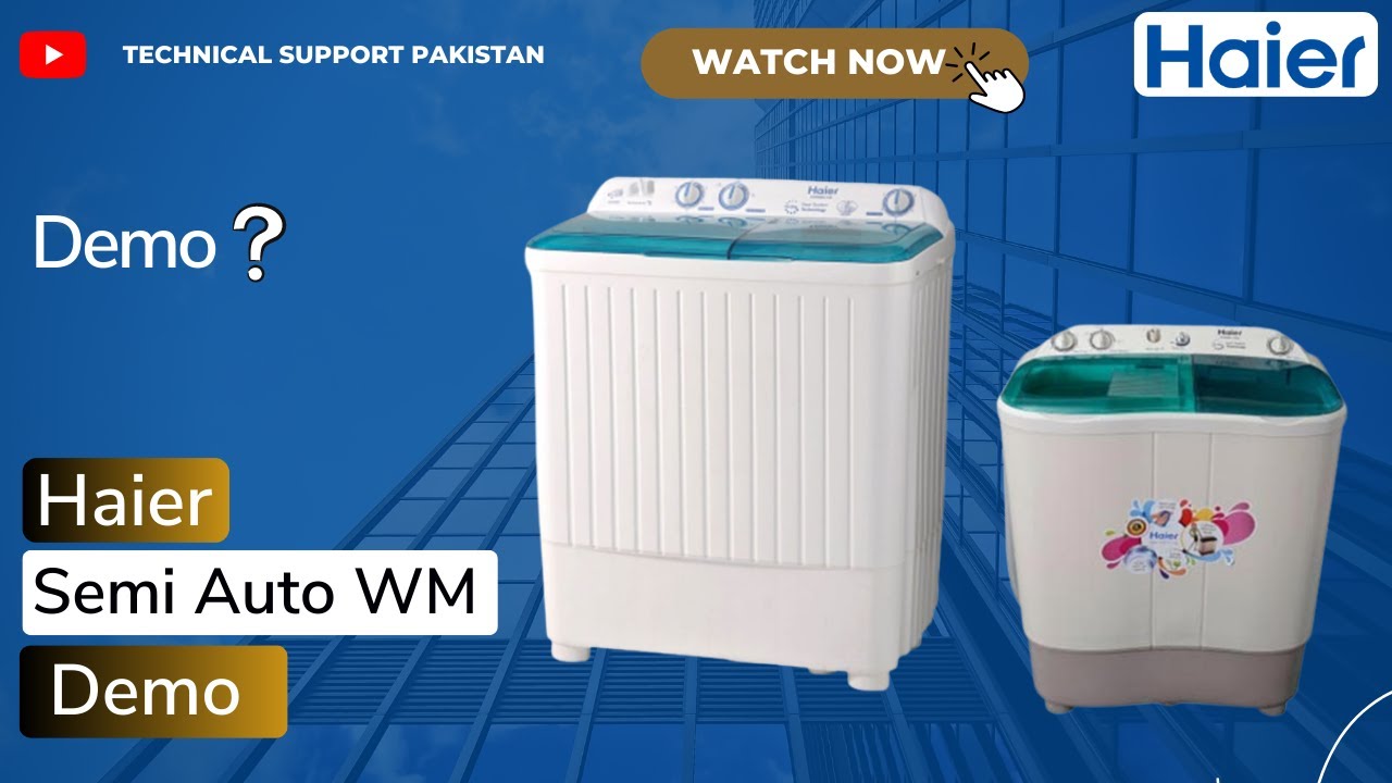 Demo Of Haier Semi Auto Washing Machine - YouTube