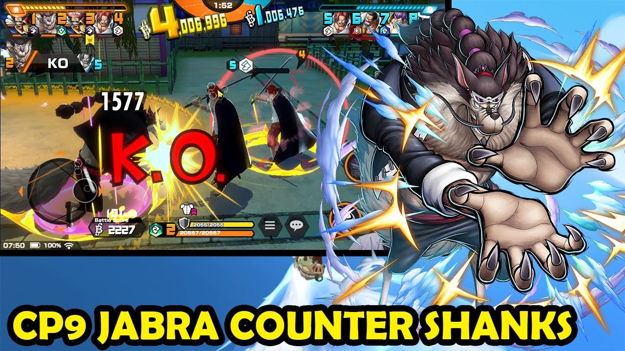 CP9 Jabra 1x Skill KO Shanks Kamusari - One Piece Bounty Rush - YouTube