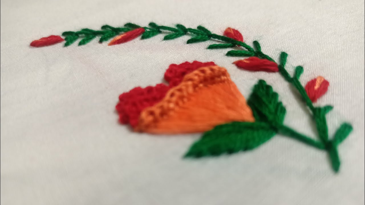 Beautiful flower design stitching || Easy and simple stitching tutorial ...