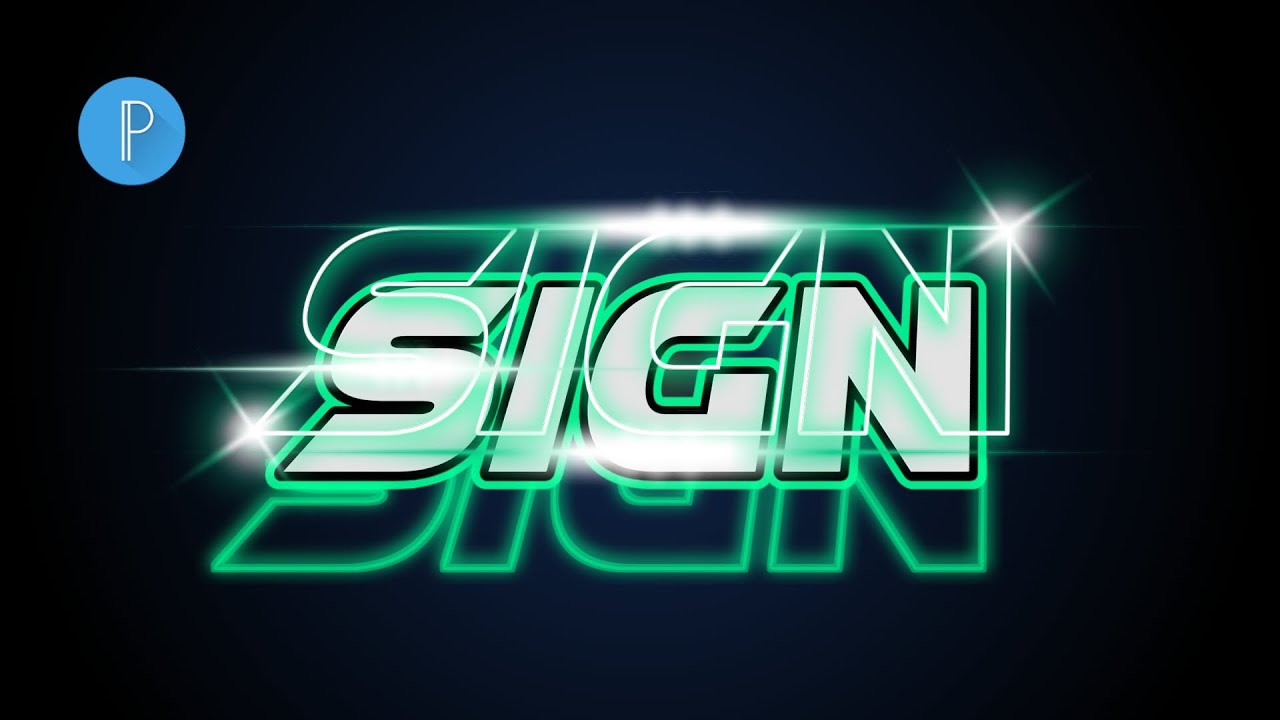 Sign 3D Glow Text Effect pixellab | Glow Text Effect pixellab | Neon Text Effect pixellab - YouTube