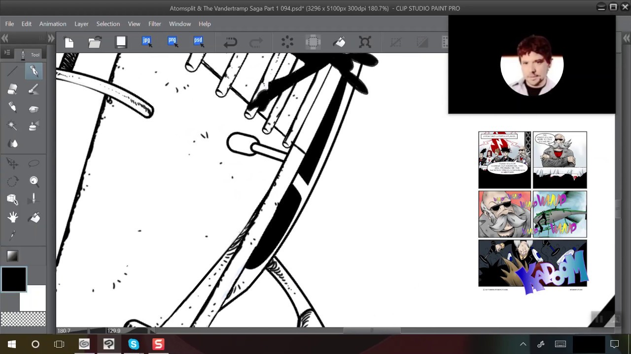 Atomsplit - Comicast 01 - Drawing Webcomic Page 94 and New Song Demo ...
