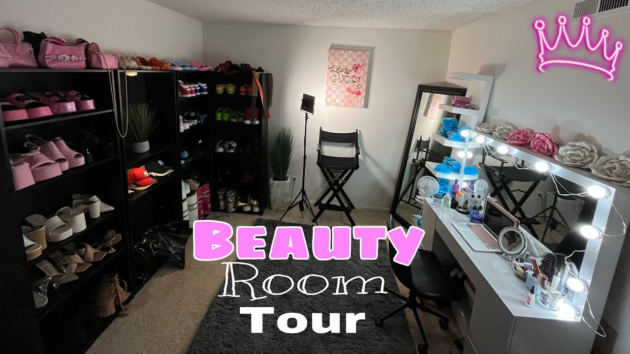 BEAUTY ROOM TOUR ! DIY closet - YouTube