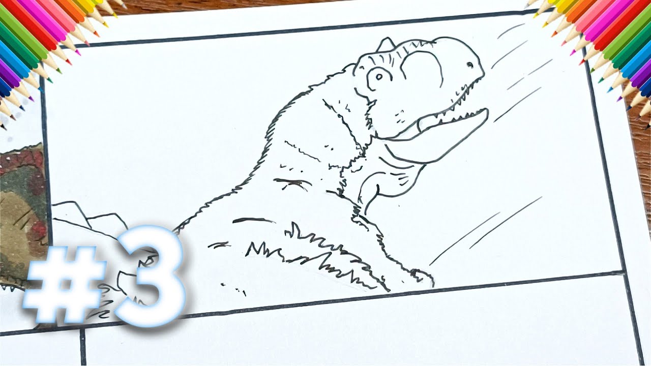 The Story of Majungasaurus #3 |Drawing comic book easy - YouTube