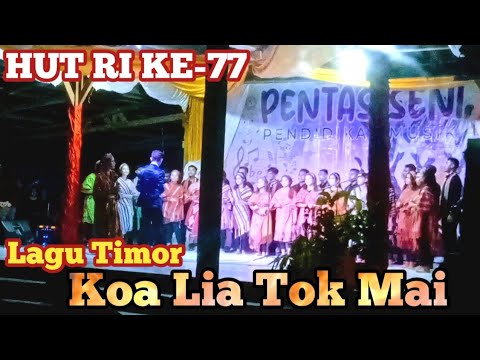 Koa Lia Tok Mai Dibwakn olh Mahasiswa penddikan musik UNWIRA Kupang dalam acra pentas seni di Malaka
