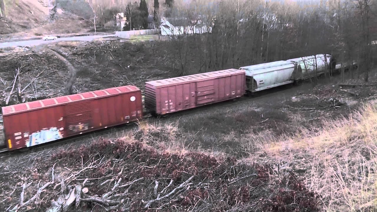 NS/CP Train 459 North passes some Power Lines - YouTube