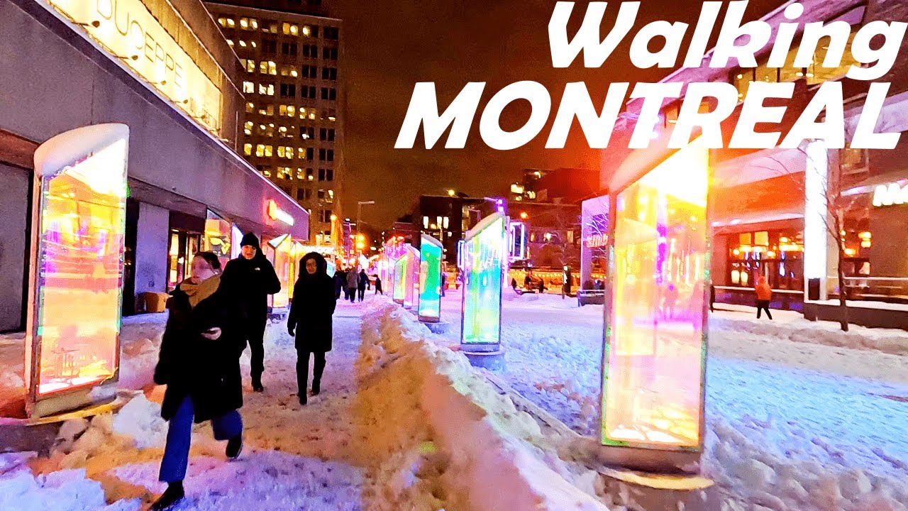 Walking Canada - Downtown to Chinatown, Montreal - January 2023 - YouTube