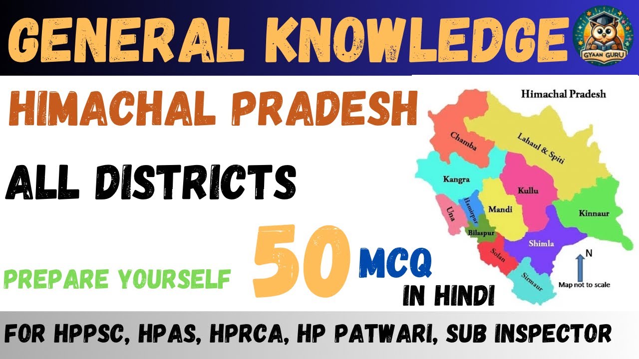Himachal All districts GK | GK in Hindi | HP GK | GK for HP exams ...