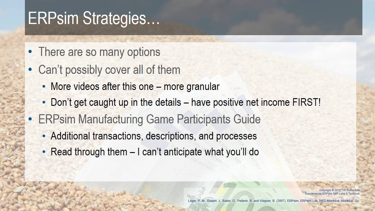 ERPsim Manufacturing Game - Strategy Overview - YouTube