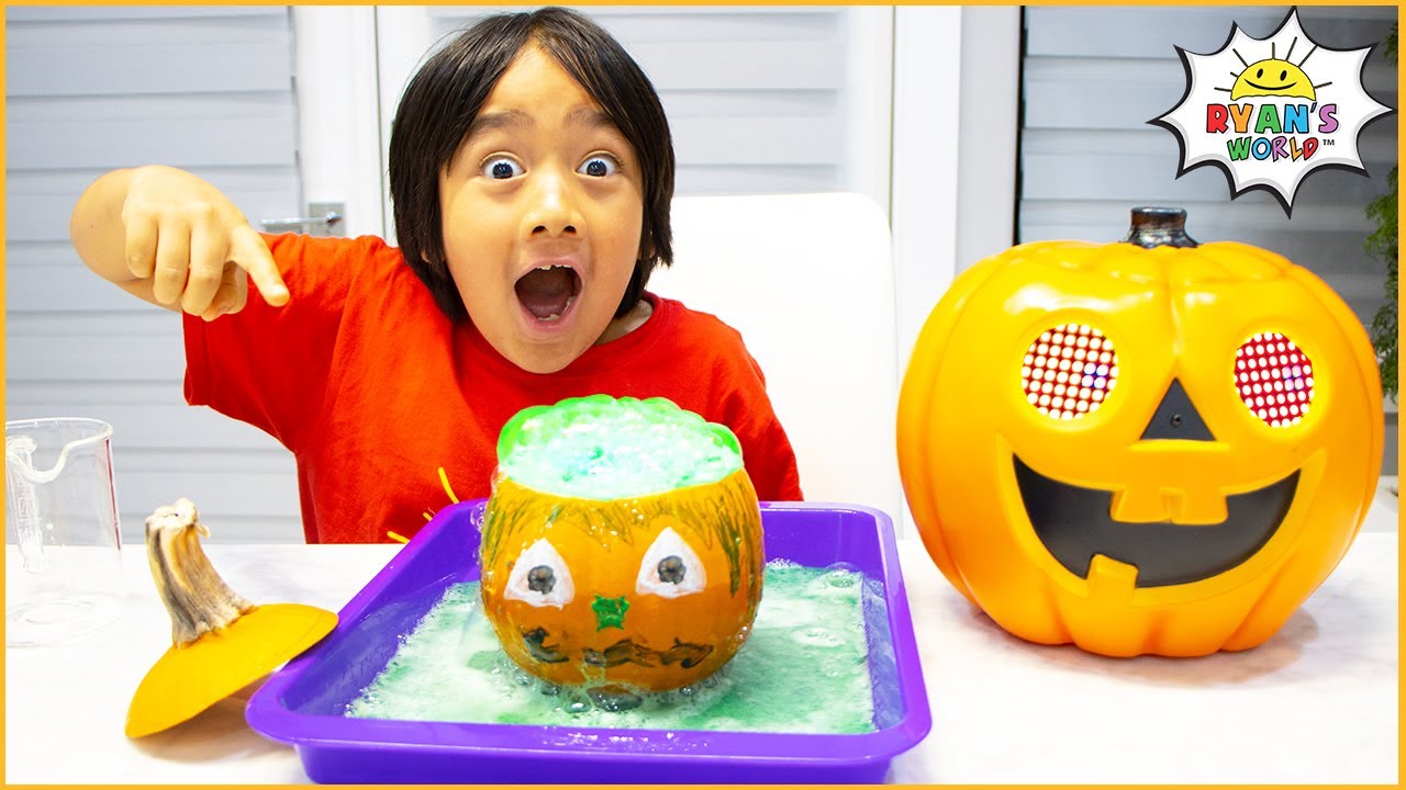 Ryan's Halloween Science Experiment For Kids DIY Elephant Toothpaste ...