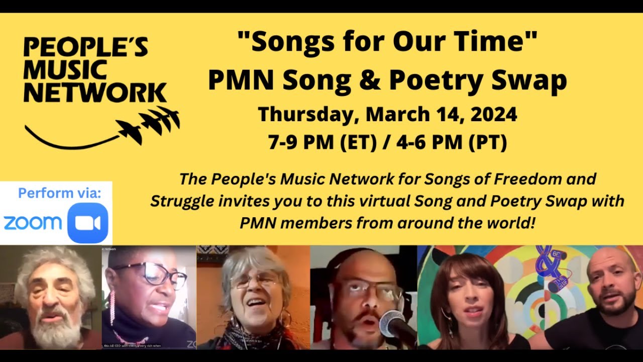 LIVESTREAM: PMN "Songs for Our Time" (Online Song Swap) - YouTube