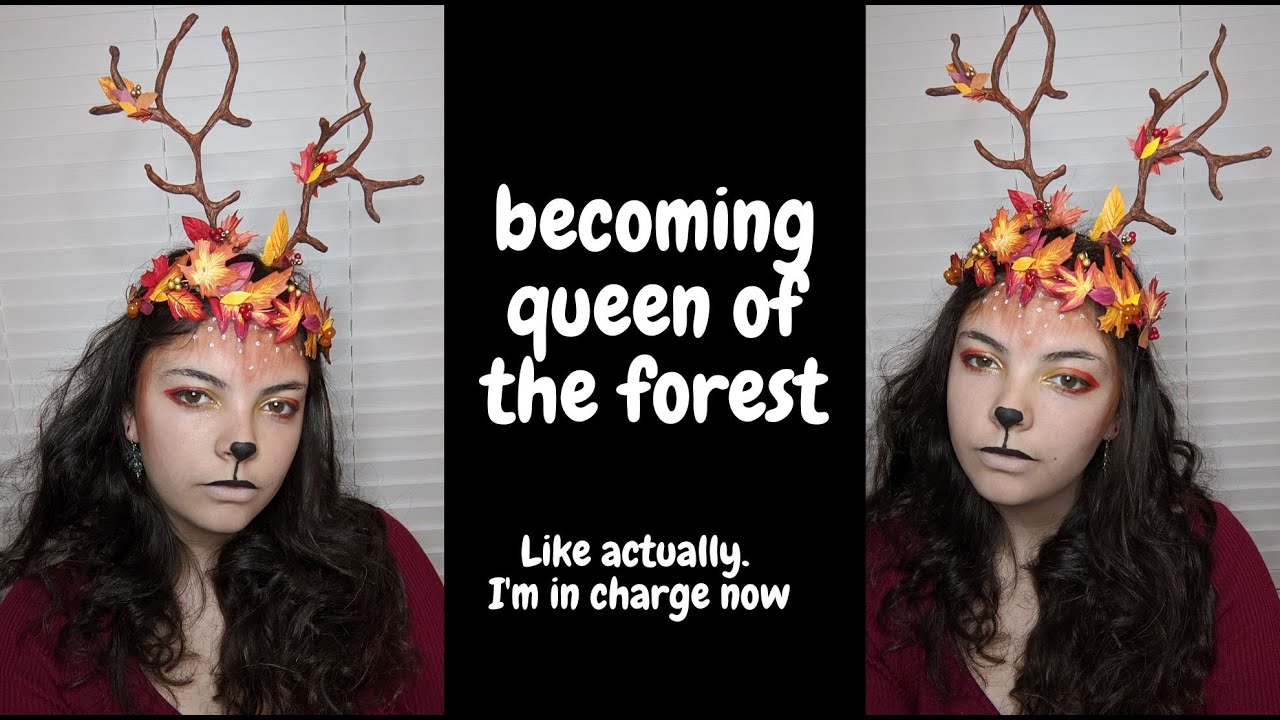Creating a fall Forest Queen Makeup SFX Look - YouTube