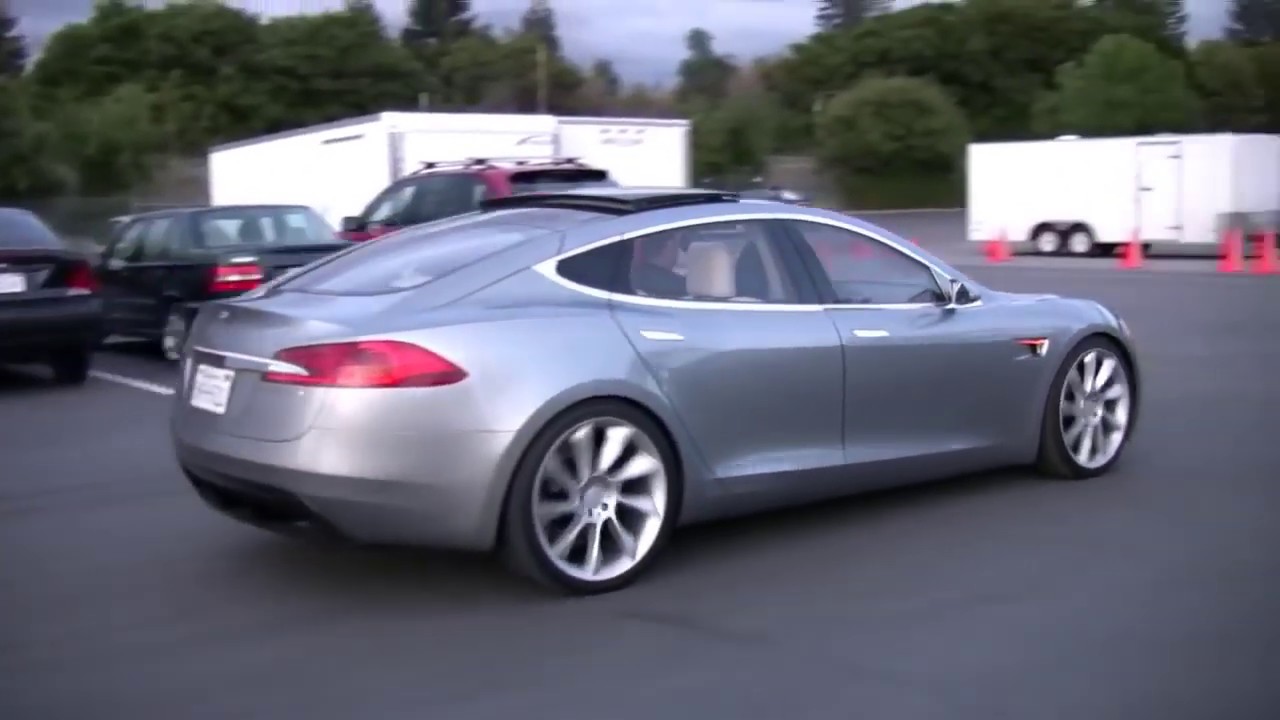 Tesla Model S Prototype April 2009 - YouTube