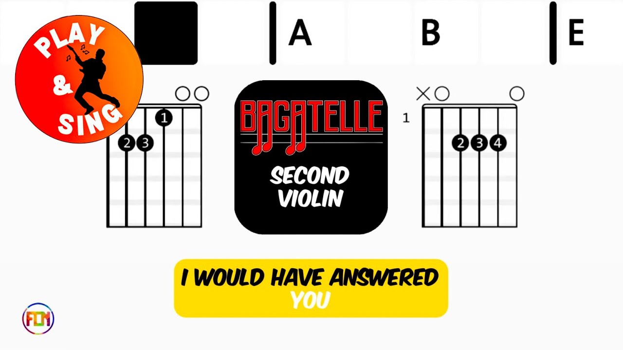 Bagatelle - Second Violin | Scrolling Guitar Chords & Lyrics - YouTube