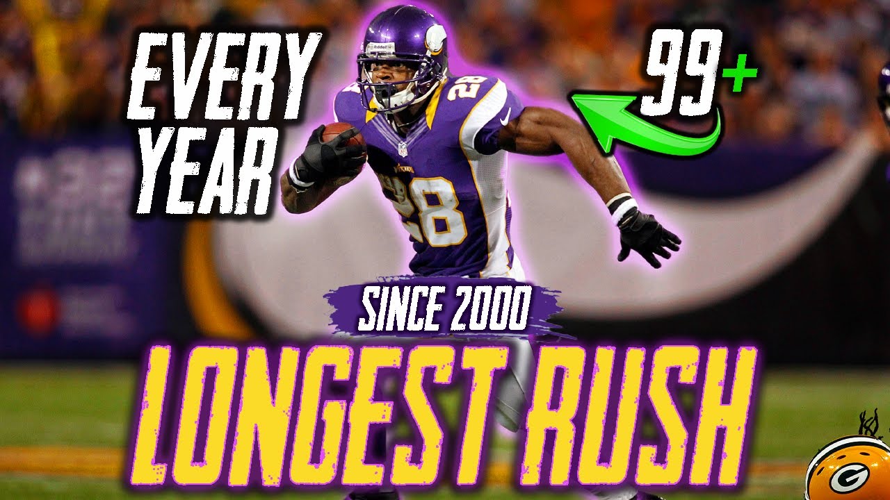 Longest Rush in Every NFL Season Since 2000! 🏈🔥 - YouTube