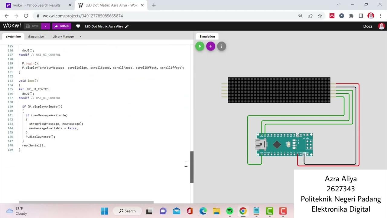 Simulasi LCD, LED Dot Matrix, dan OLED Menggunakan Wokwi - YouTube
