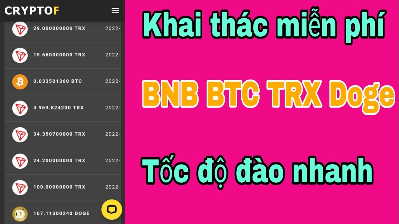 Cryptoff wedsite đào free 4 đồng coin top không cần treo máy rút về Binance hoặc Onus - YouTube