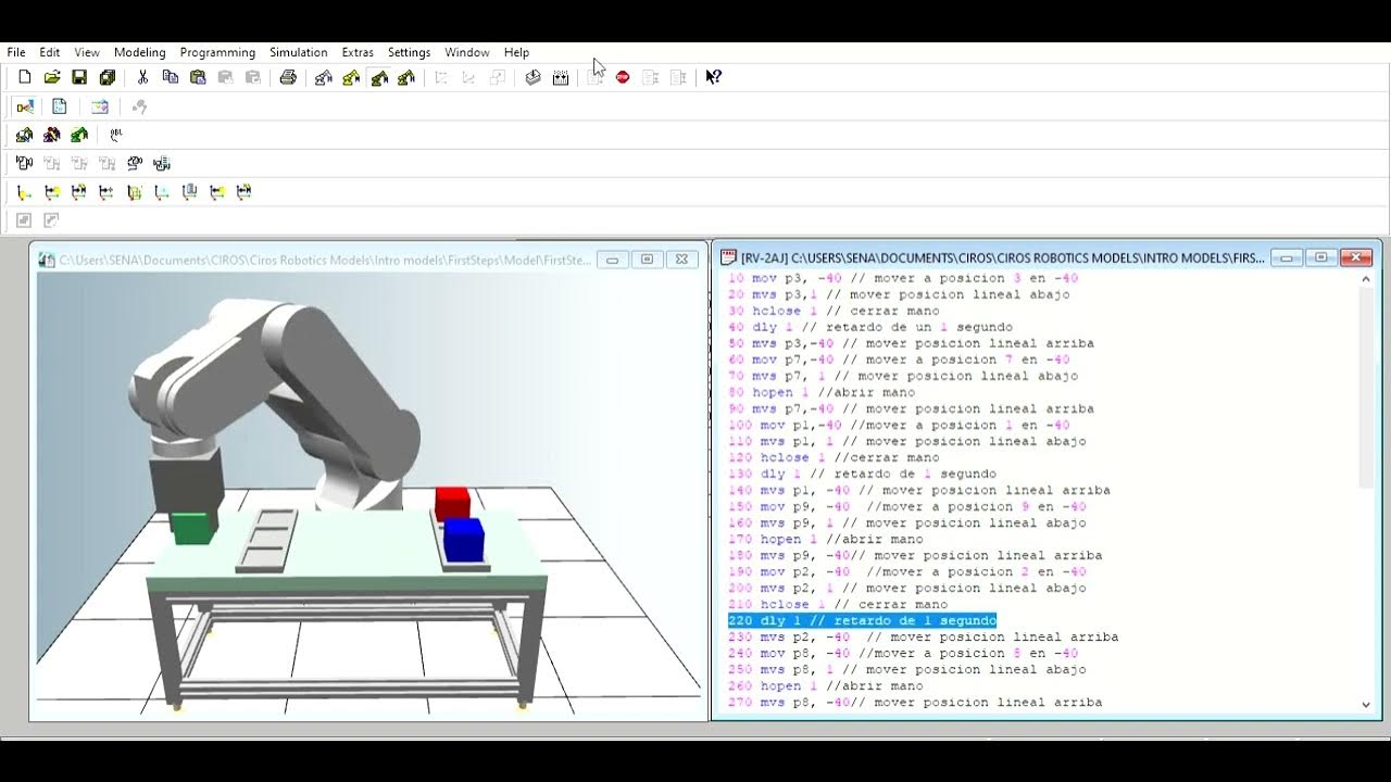 CIROS Robotics/practica 1, movimiento de pìezas - YouTube