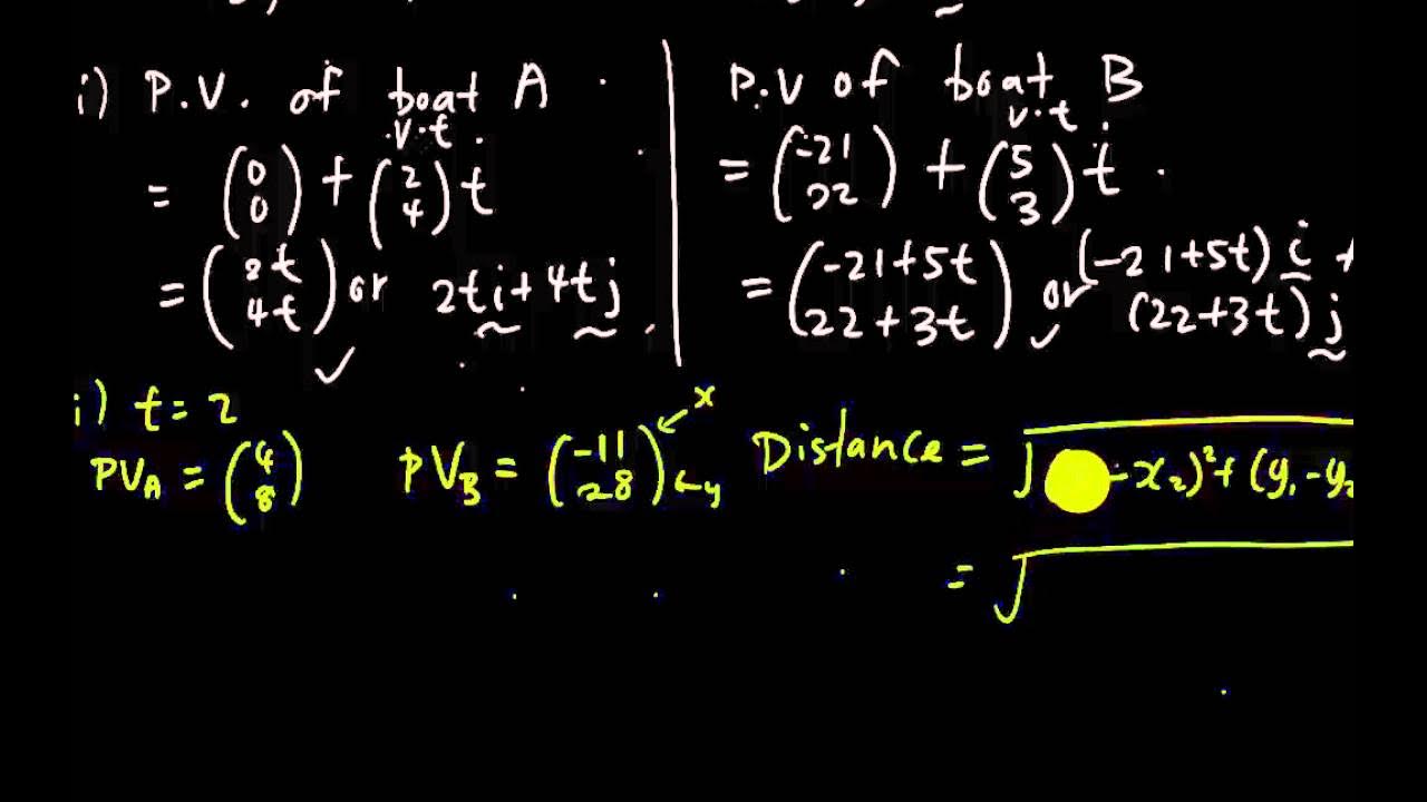 IGCSE - Add Math - Relative Velocity with vector 4 - YouTube