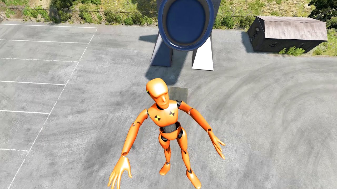 Launching a Crash Test Dummy Into Space | BeamNG Drive - YouTube