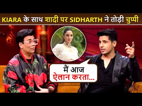 Sidharth Malhotra Confesses About Marrying Kiara Advani On Koffee With Karan 7😳