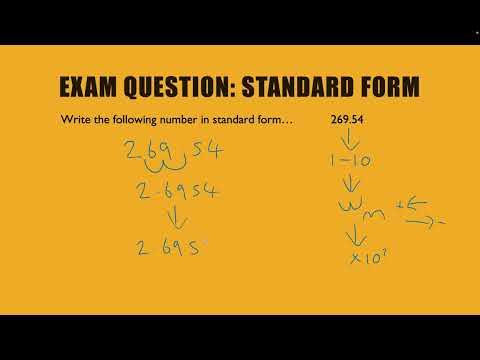 Converting a number to standard form_1 -- Exam Question Walkthrough ...