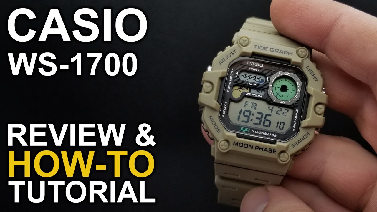 Casio WS-1700 - Watch Review & How to Tutorial - module 3562 - YouTube