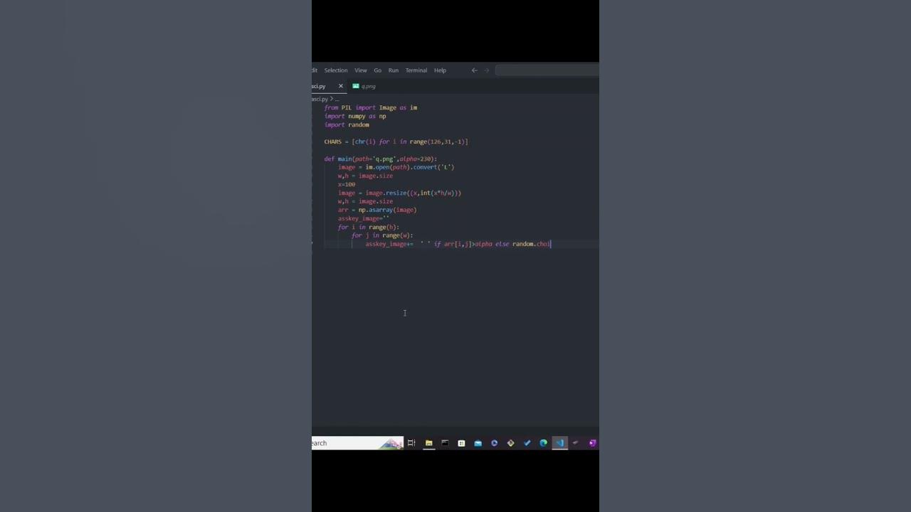 change your photo into an ASCII art using python. #art #python #asciiart #photoediting - YouTube