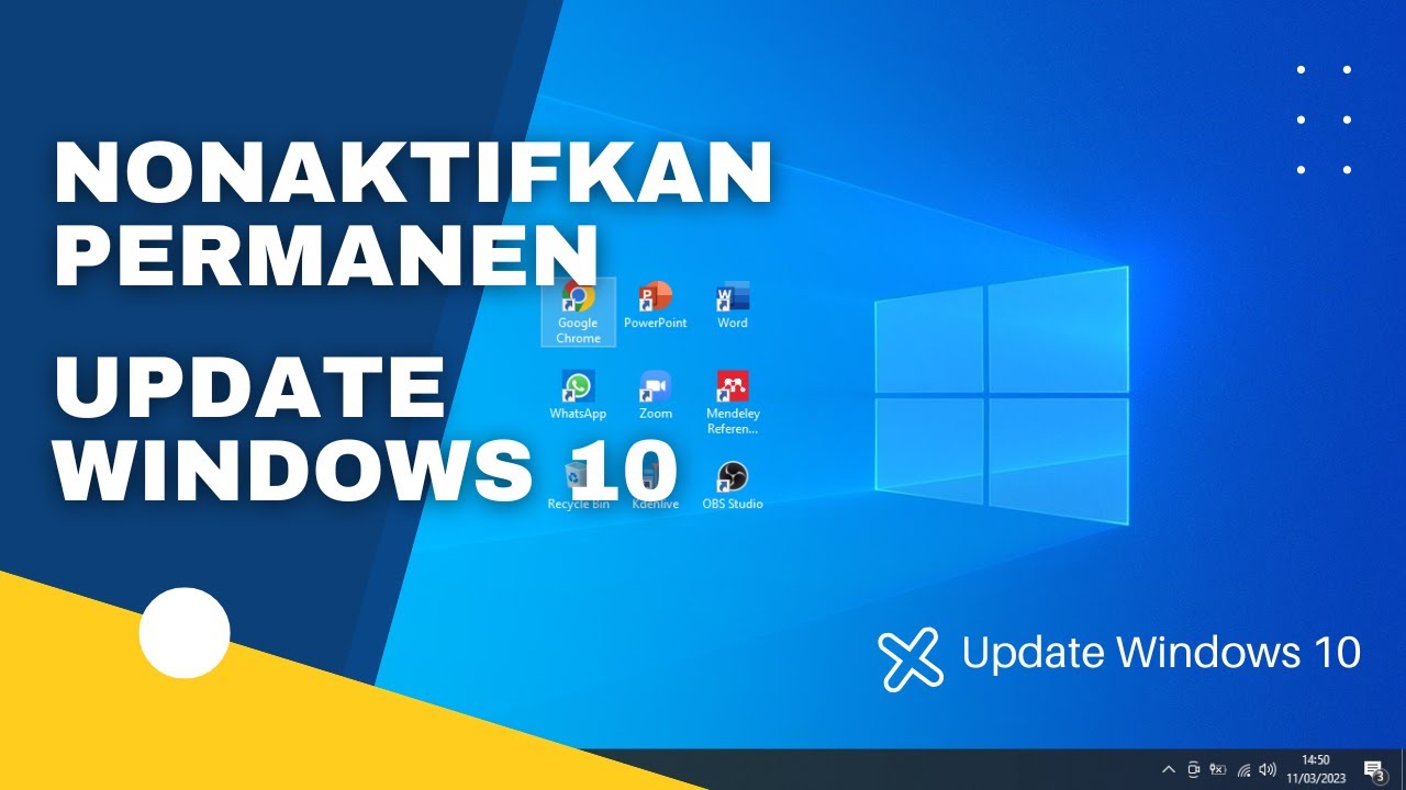 CARA MENGAKTIFKAN ATAU MENONAKTIFKAN UPDATE WINDOWS 10 - YouTube
