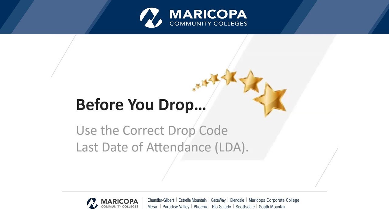 Before You Drop - Use the Correct Drop Code - Last Date of Attendance ...