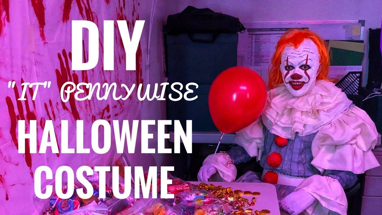 DIY "IT" PENNYWISE HALLOWEEN COSTUME | NON SEW | vlog 2 by Rey Mark ...