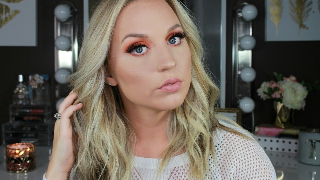 All Matte Orange Fall Makeup Tutorial l Morgan Thomas - YouTube