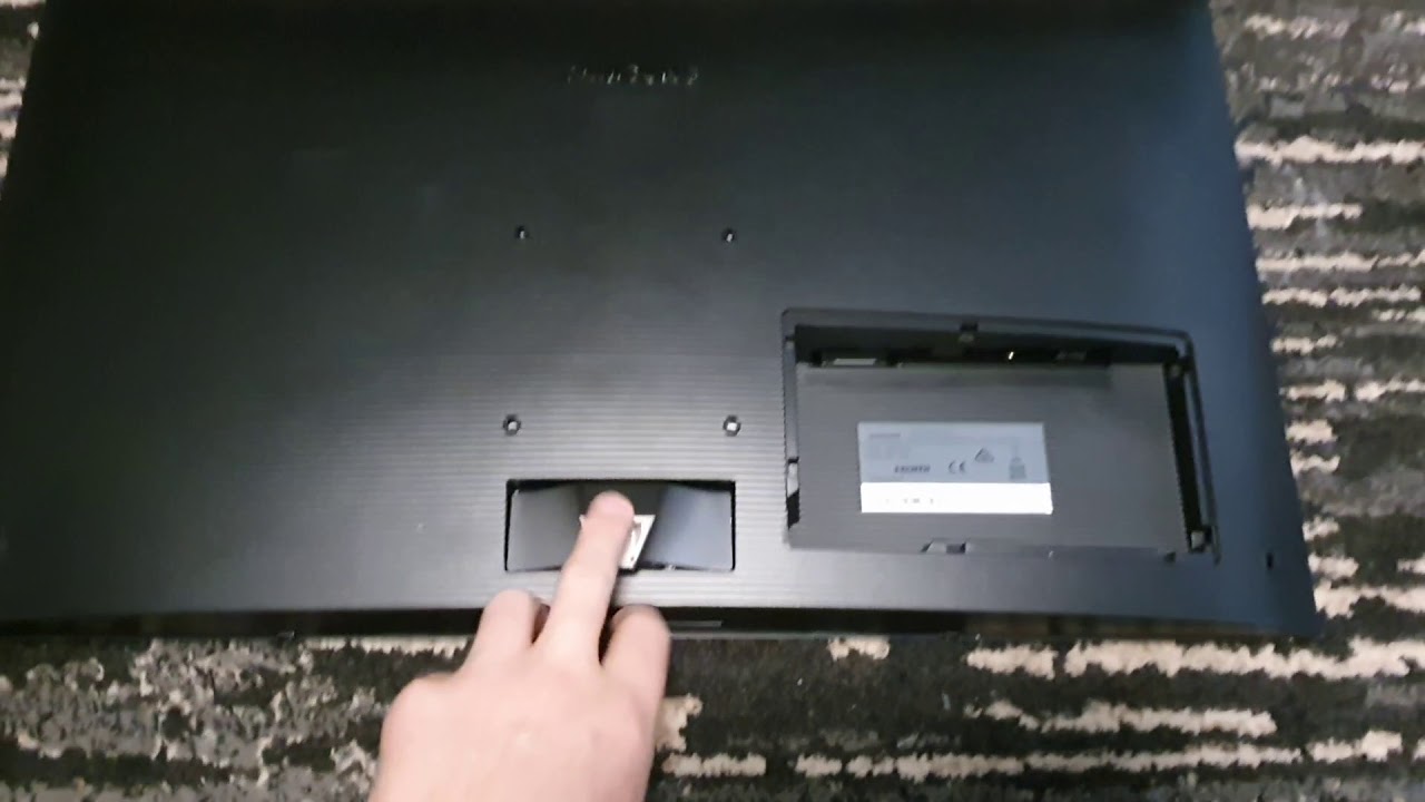 how to remove Samsung monitor bracket for wall mounting - YouTube