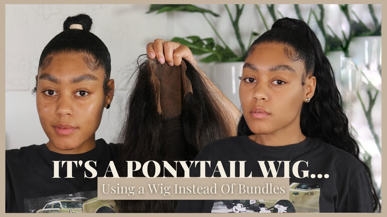 Let Me Show You How To Do a Ponytail Using A Wig | Sleek Ponytail ...