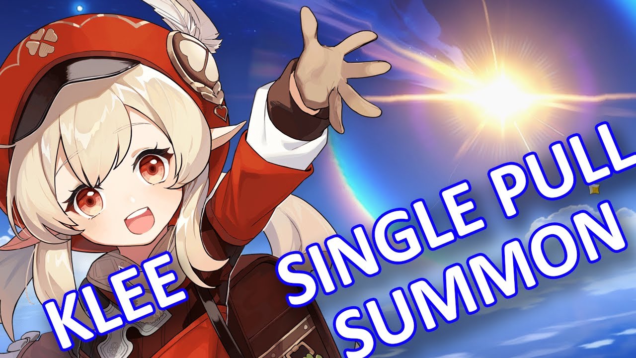 Get KLEE in Single Pull Genshin impact 5 Star Summon - YouTube