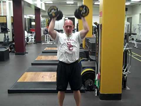 2-Arm DB Neutral Push Press - YouTube