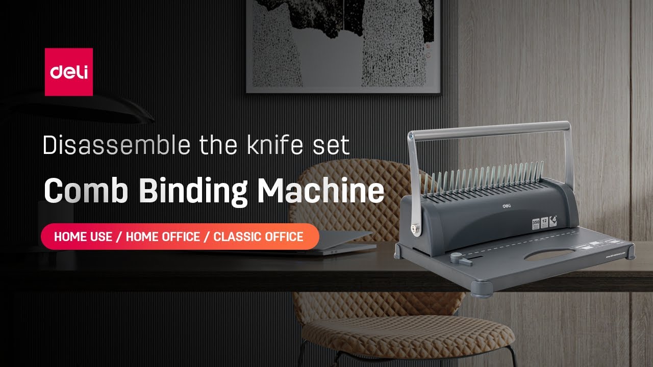 How to disassemble the knife set| Deli Comb Binding Machine E3871 | @Deli Support - YouTube