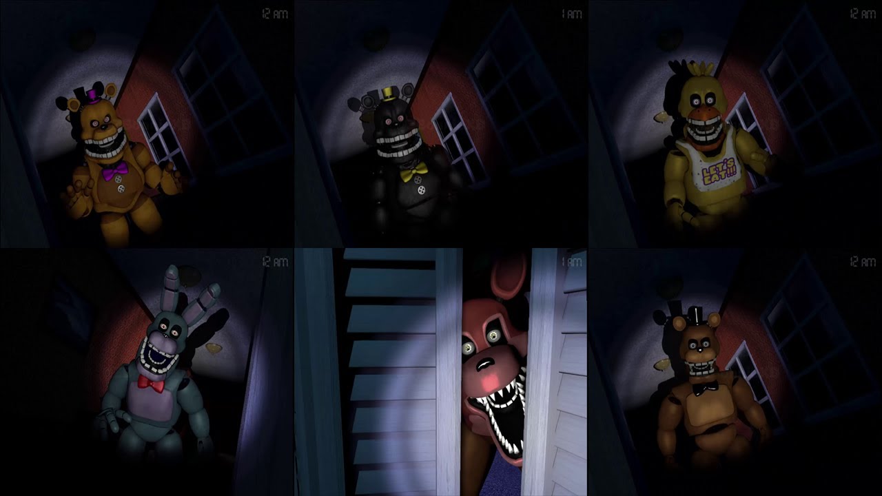 All Fixed UnNightmare Animatronics - All Jumpscares (FNaF 4 Mods) - YouTube