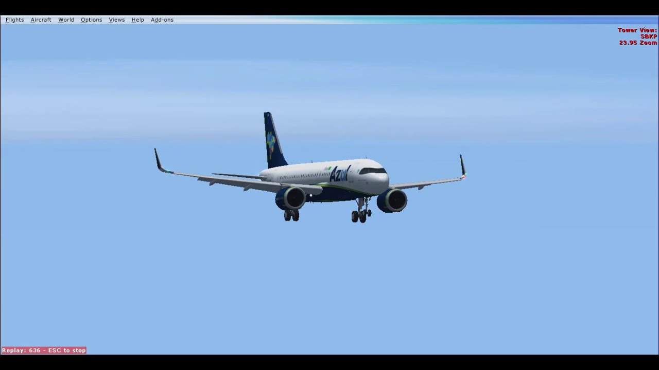 FSX | A320Neo AZUL LINHAS AÉREAS | LANDING IN Aeroporto Internacional ...