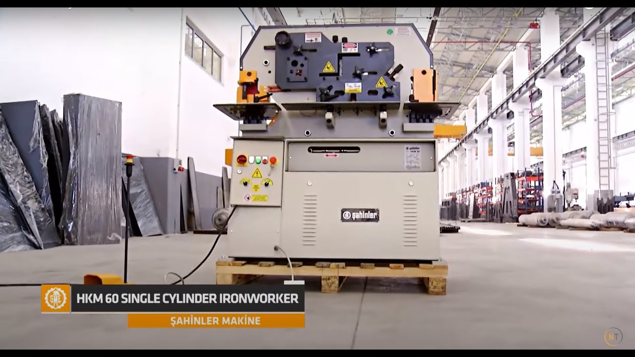 HKM 60 Hydraulic iron worker - YouTube