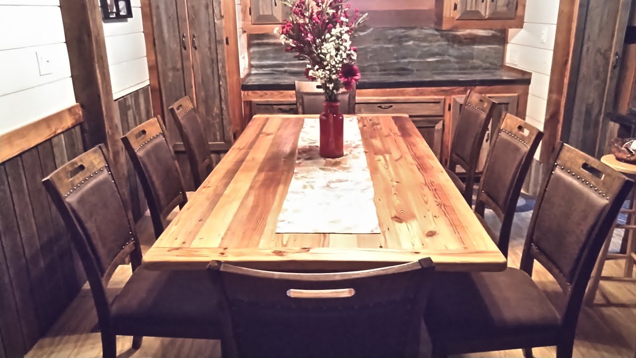 How to build a rustic dining room table (Episode 2 ) - YouTube