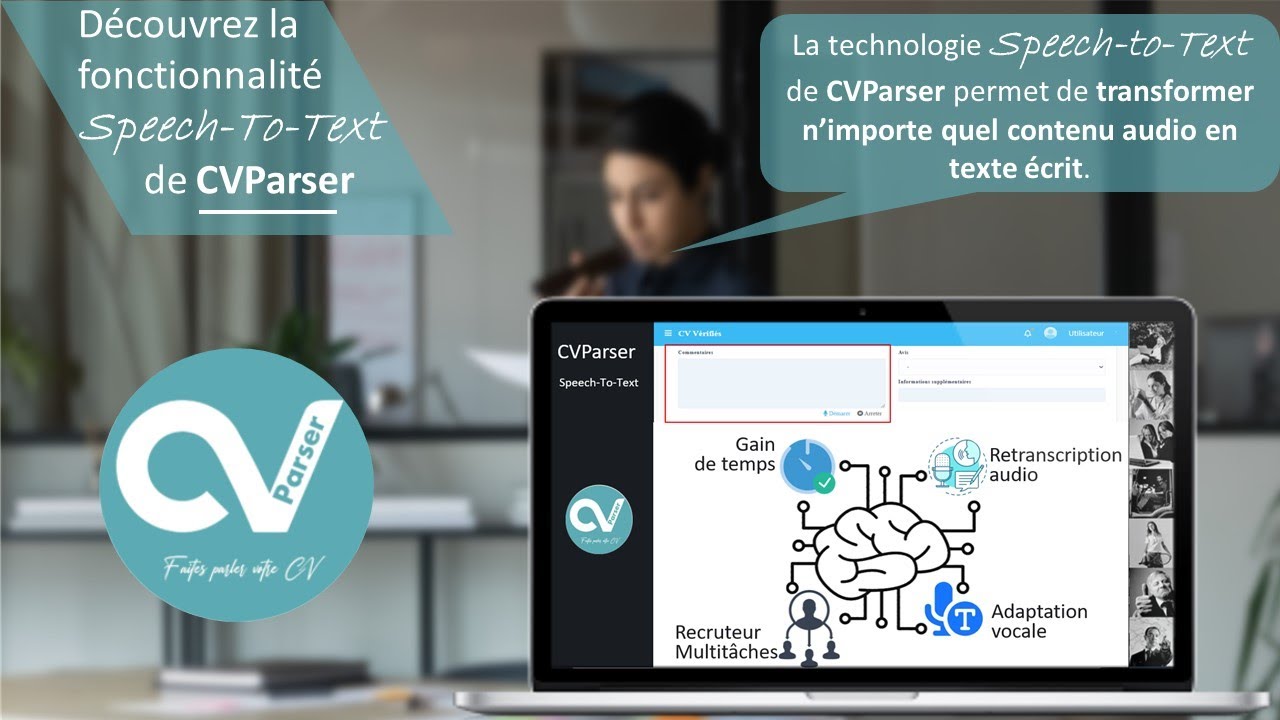 Speech to text by cvparser.ma - YouTube